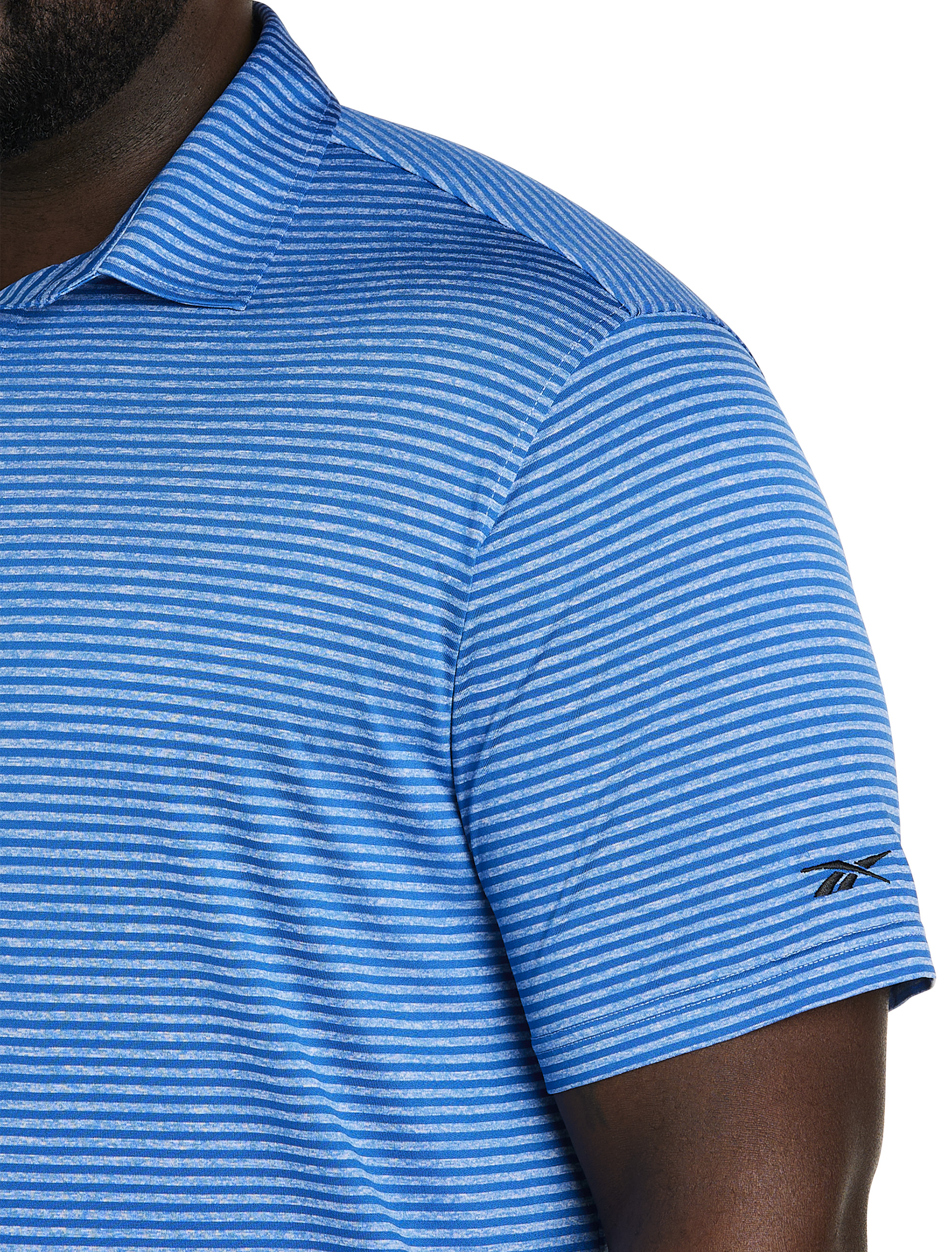 Big + Tall | Reebok Performance Striped Polo Shirt | DXL