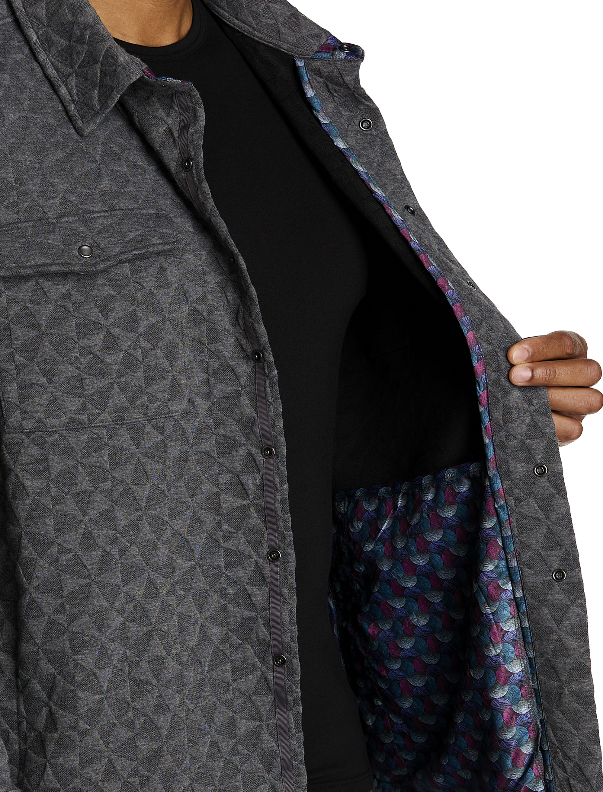 Big + Tall | Robert Graham Brent Quilted Shirt Jacket | DXL