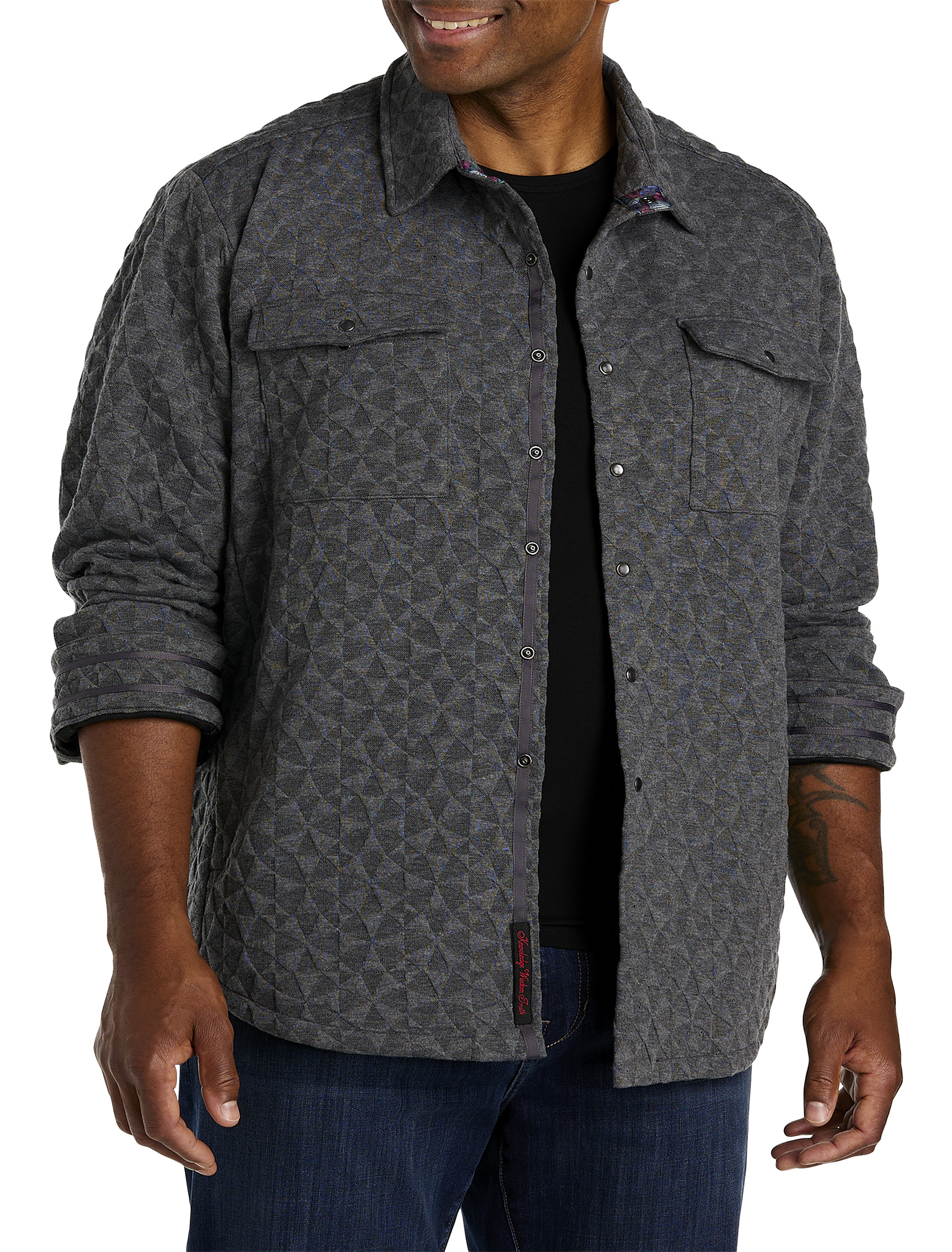 Big + Tall | Robert Graham Brent Quilted Shirt Jacket | DXL