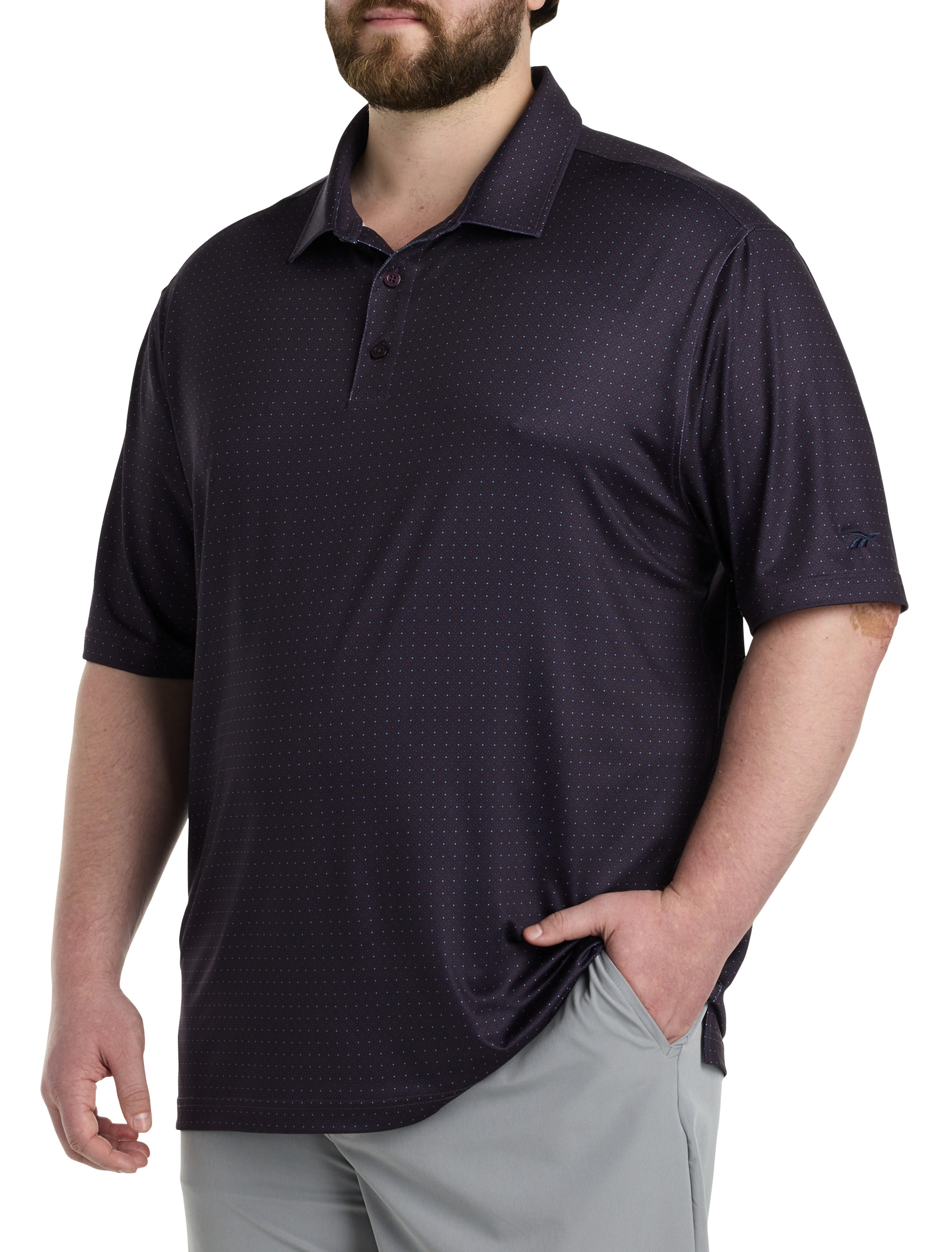 Big + Tall | Reebok Geometric Print Performance Polo Shirt | DXL