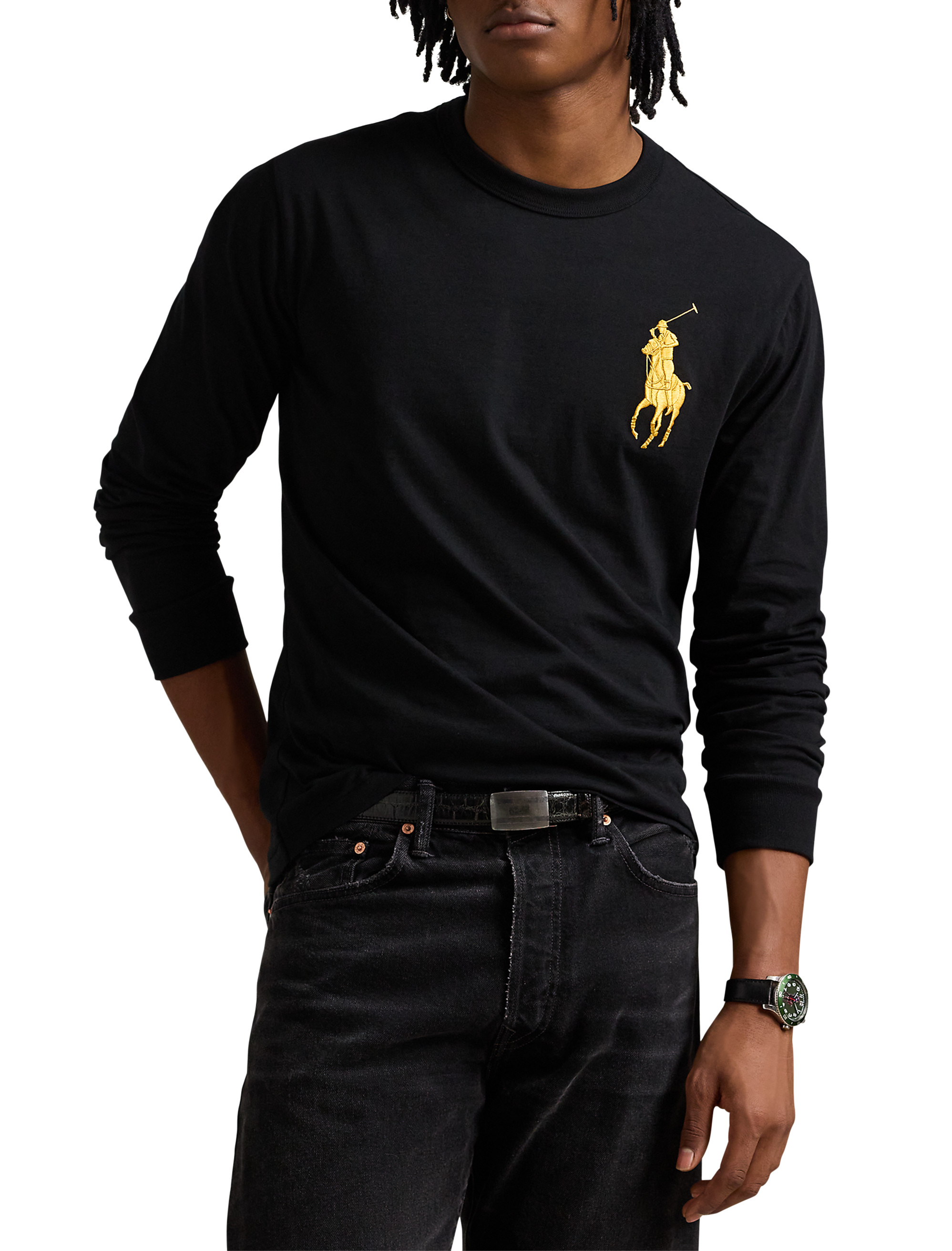 Big + Tall | Polo Ralph Lauren Big Pony Long-Sleeve Graphic Tee | DXL