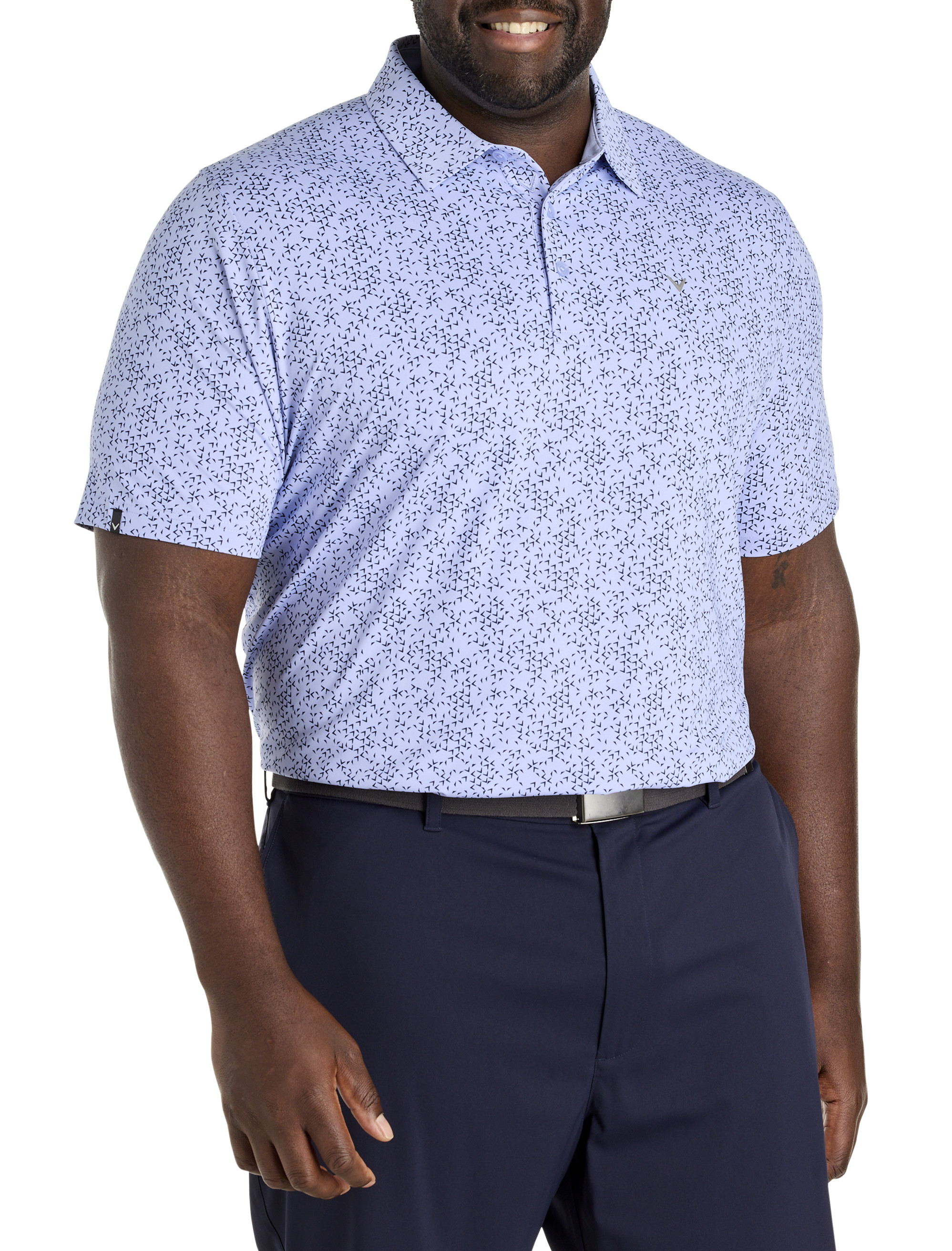 Big + Tall | Callaway Micro Chevron Print Polo Shirt | DXL