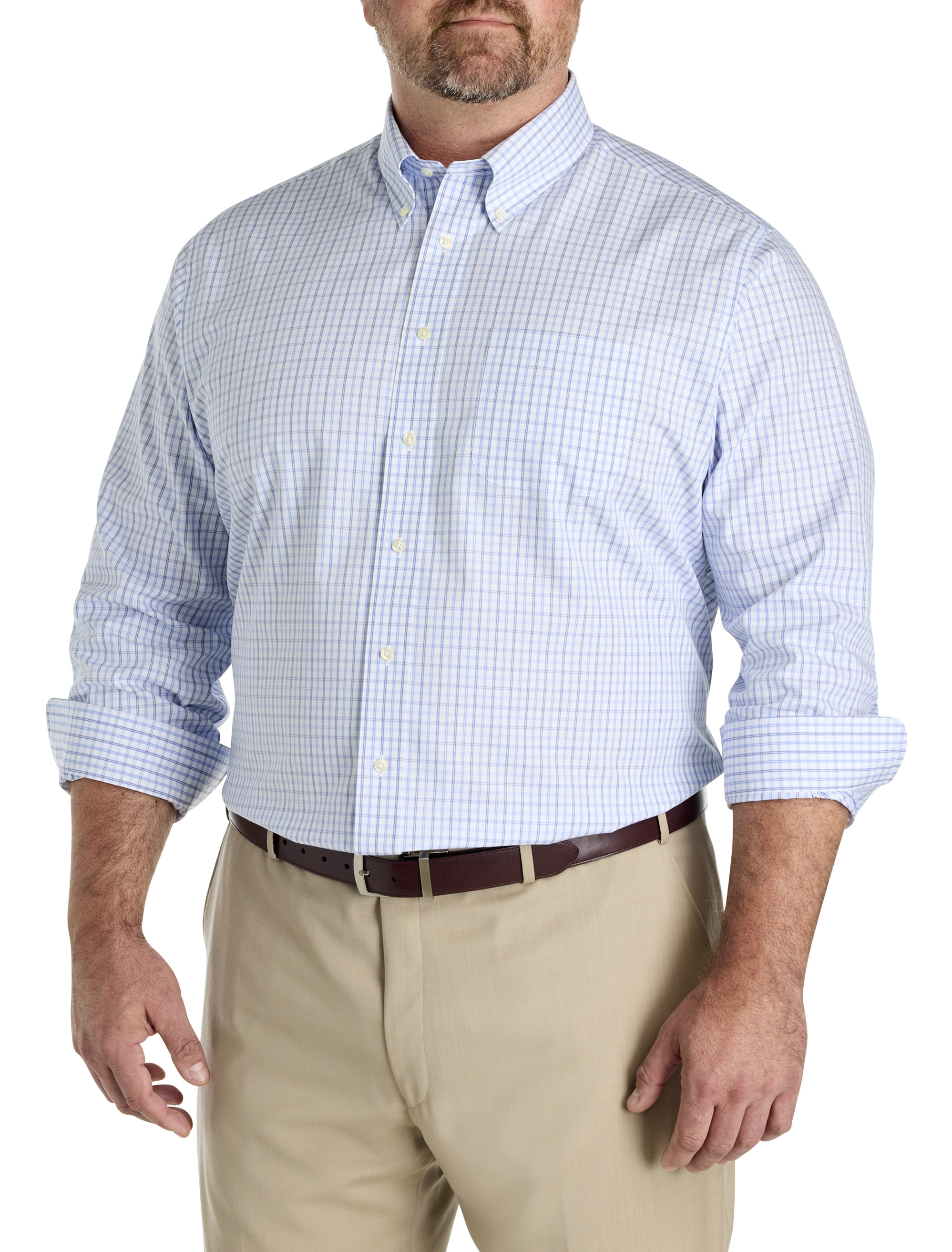 Big + Tall | Brooks Brothers Non-Iron Tattersall Check Dress Shirt | DXL