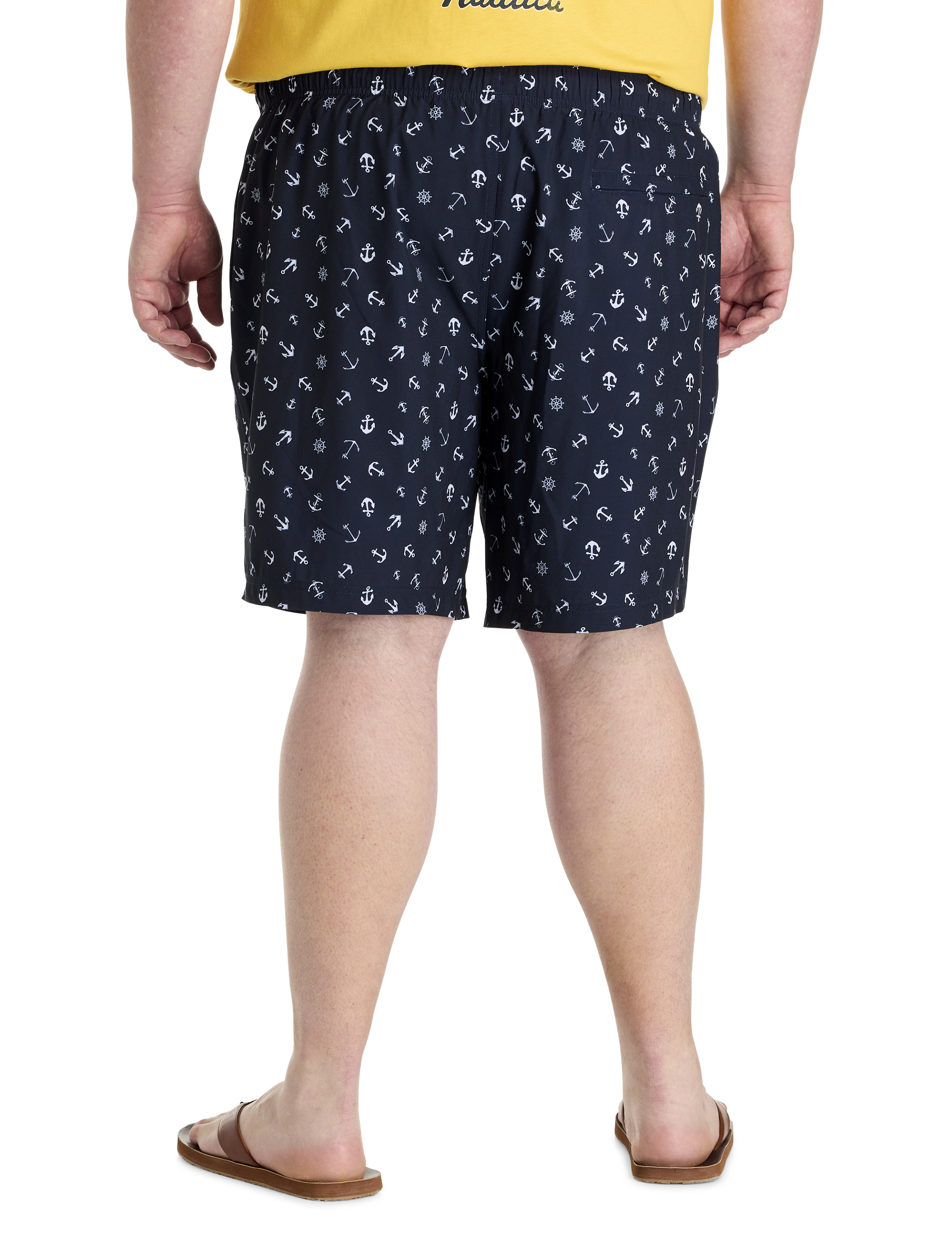 Big + Tall | Nautica Anchor Print Swim Trunks | DXL