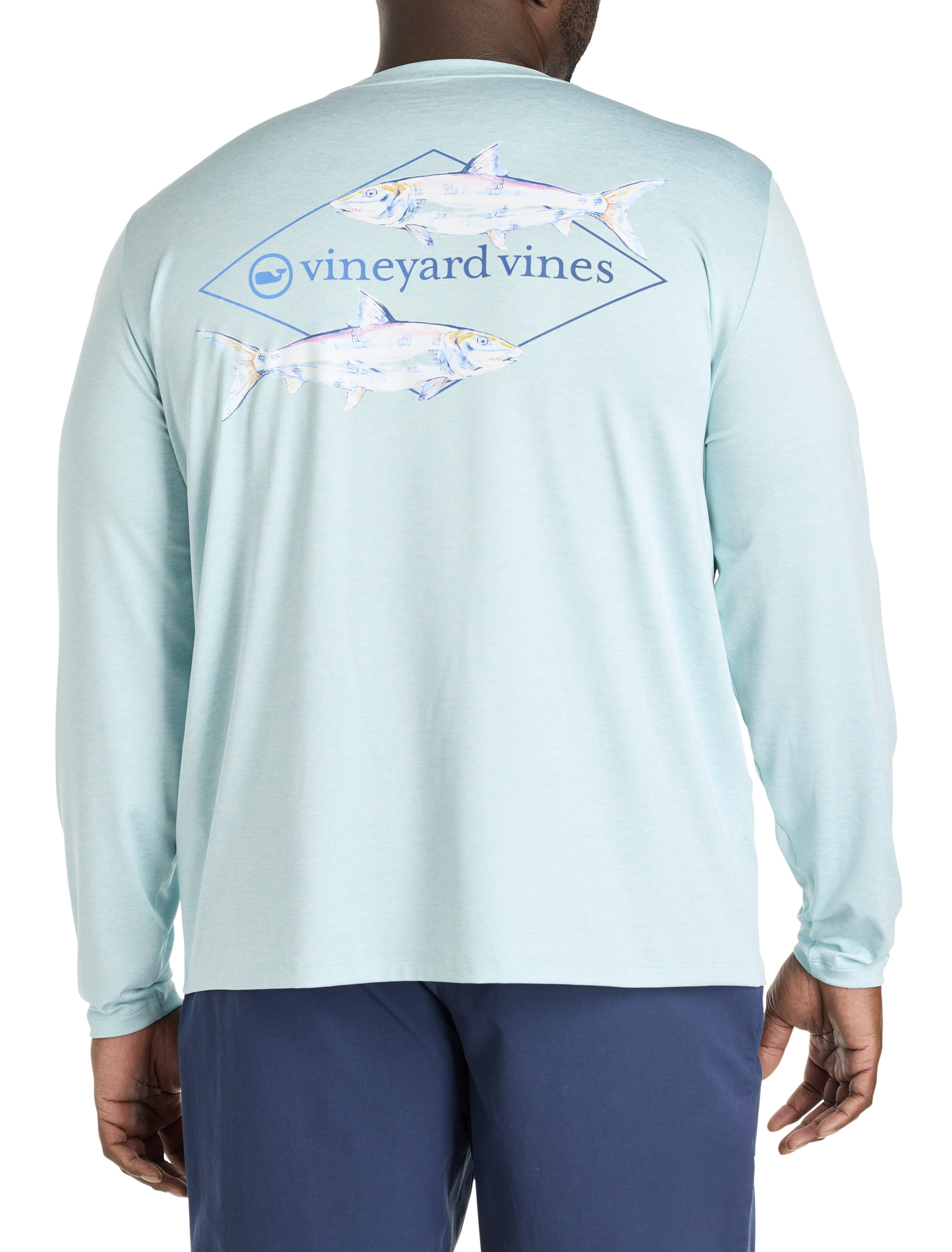 Big + Tall | Vineyard Vines Painted Bonefish Long-Sleeve Performance T ...