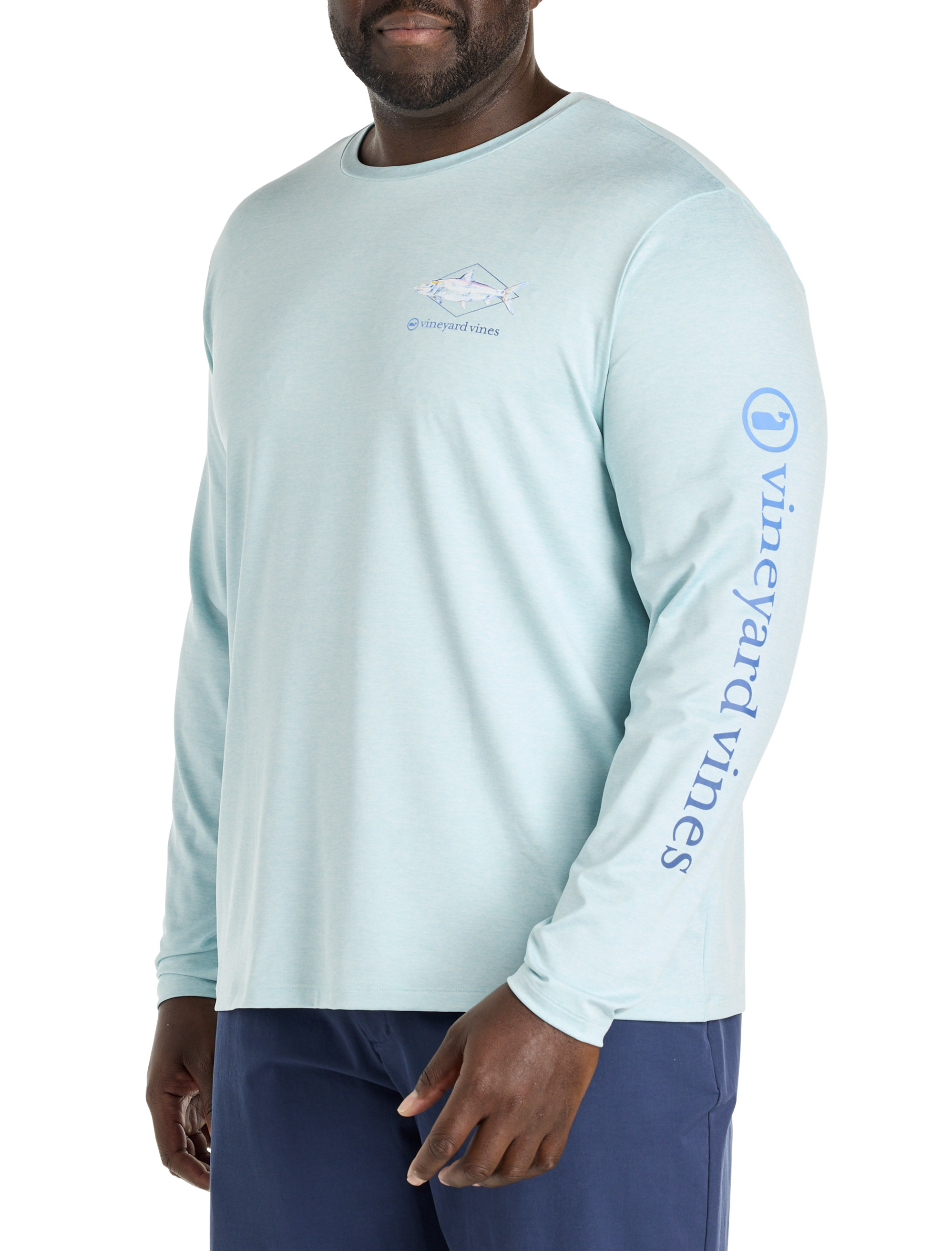 Big + Tall | Vineyard Vines Painted Bonefish Long-Sleeve Performance T ...