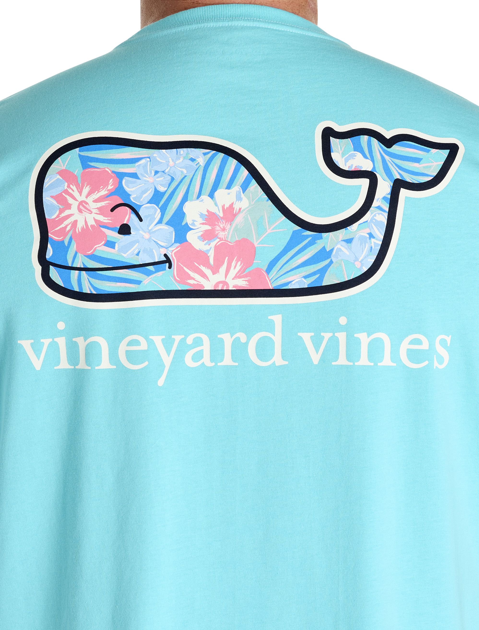 Big + Tall | Vineyard Vines Chappy Floral Whale T-Shirt | DXL