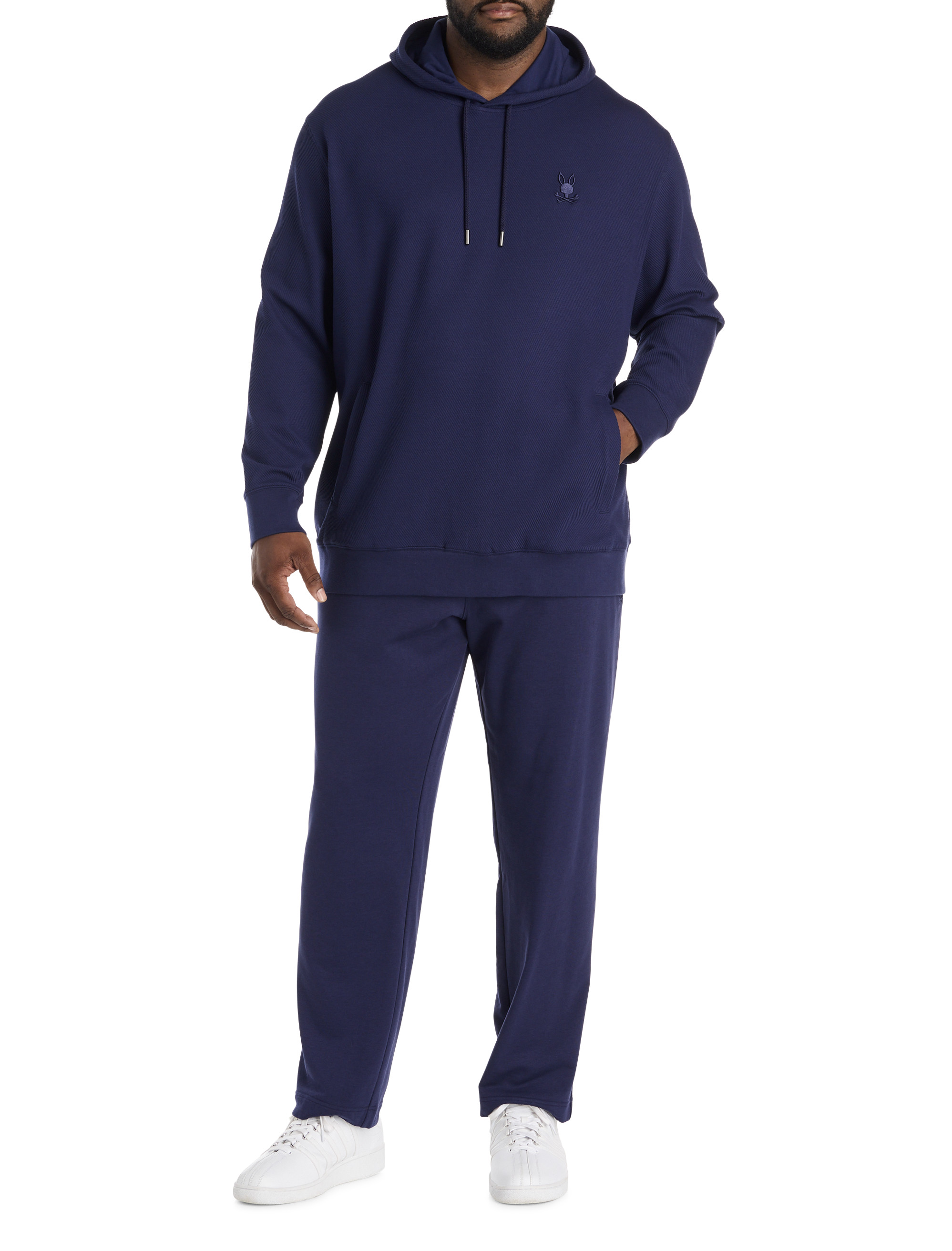 Big + Tall | Psycho Bunny Kai Textured Hoodie | DXL