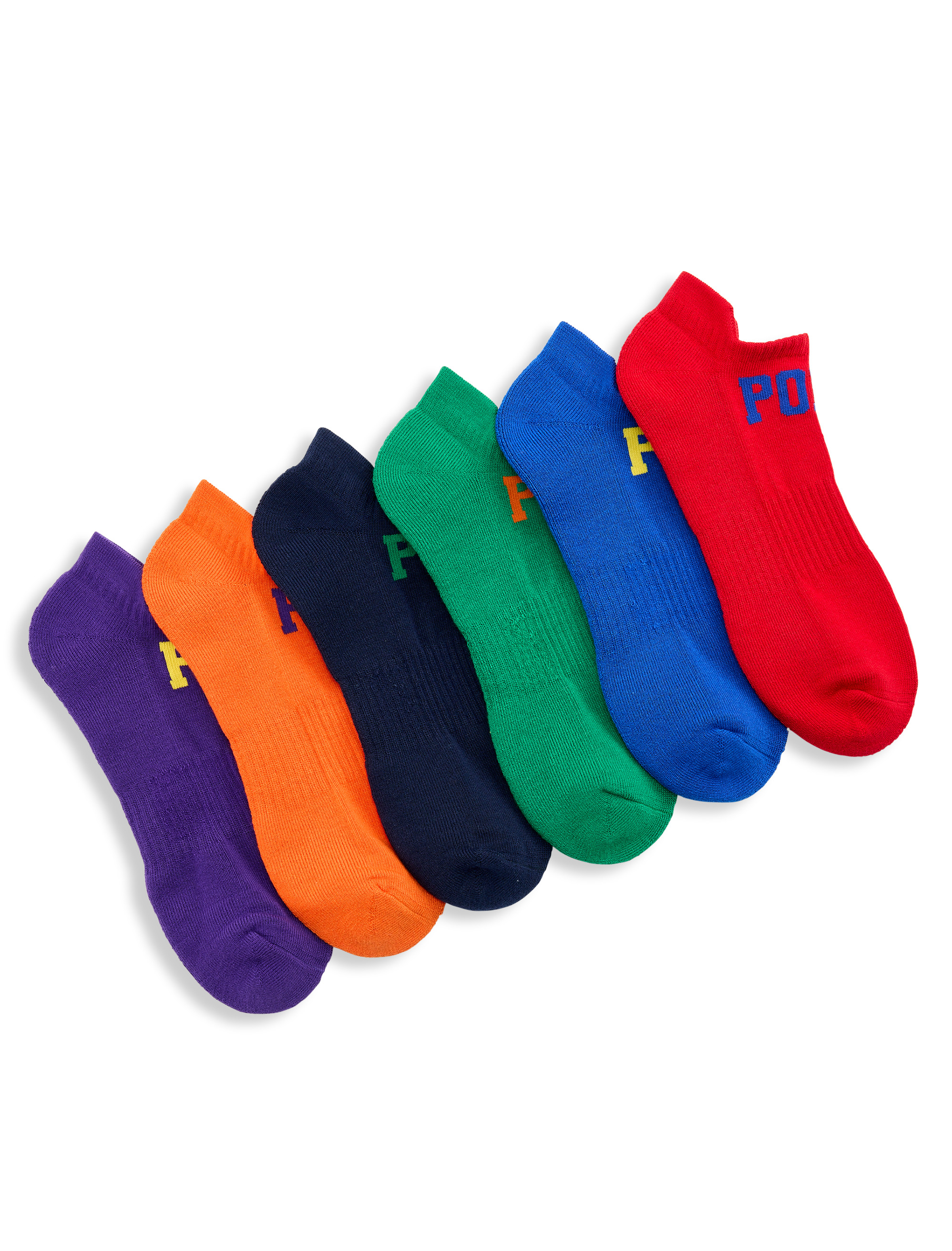 Big + Tall | Polo Ralph Lauren 6-pk USA Low-Cut Logo Socks | DXL