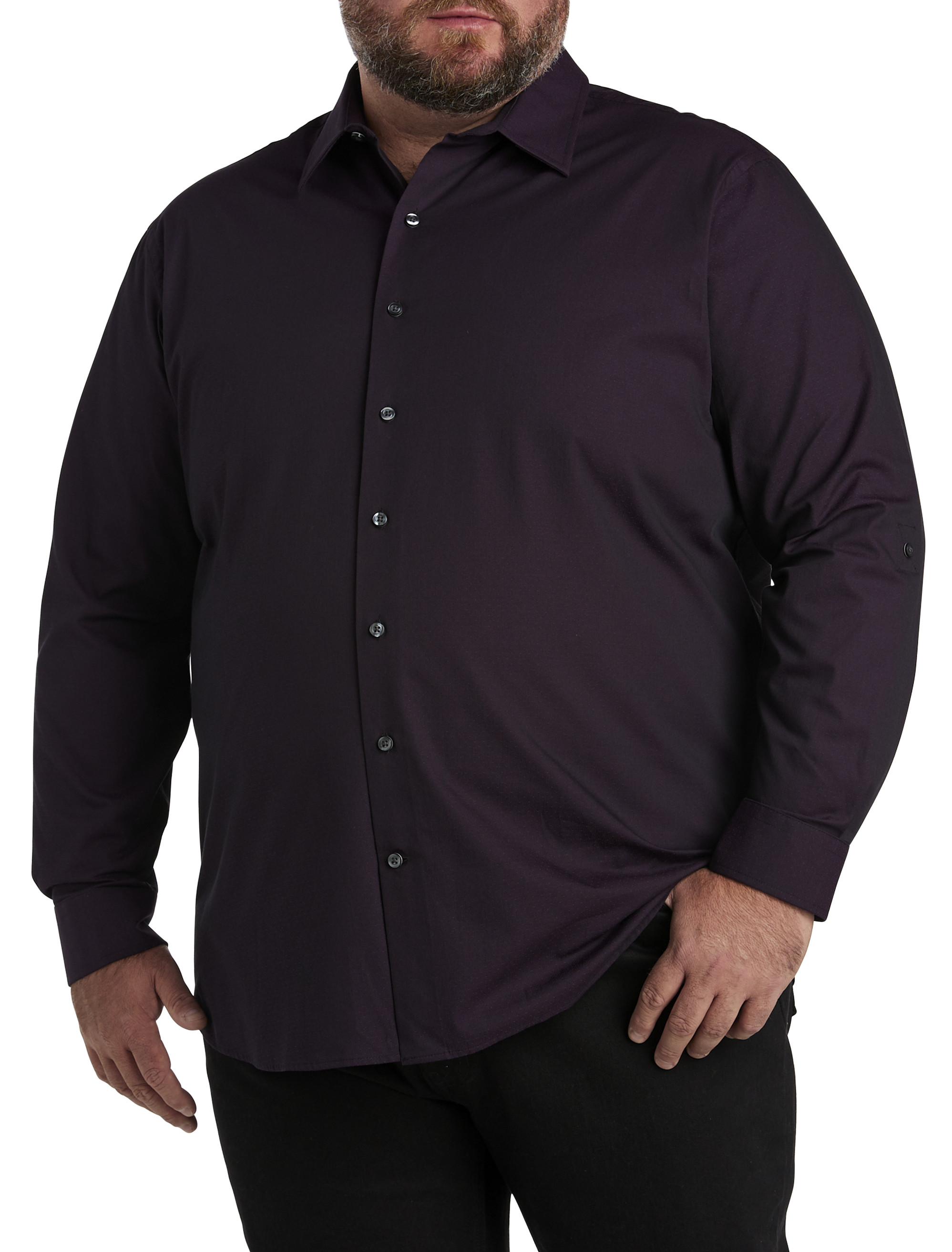 Big + Tall | Synrgy Roll-Sleeve Micro Dot Sport Shirt | DXL