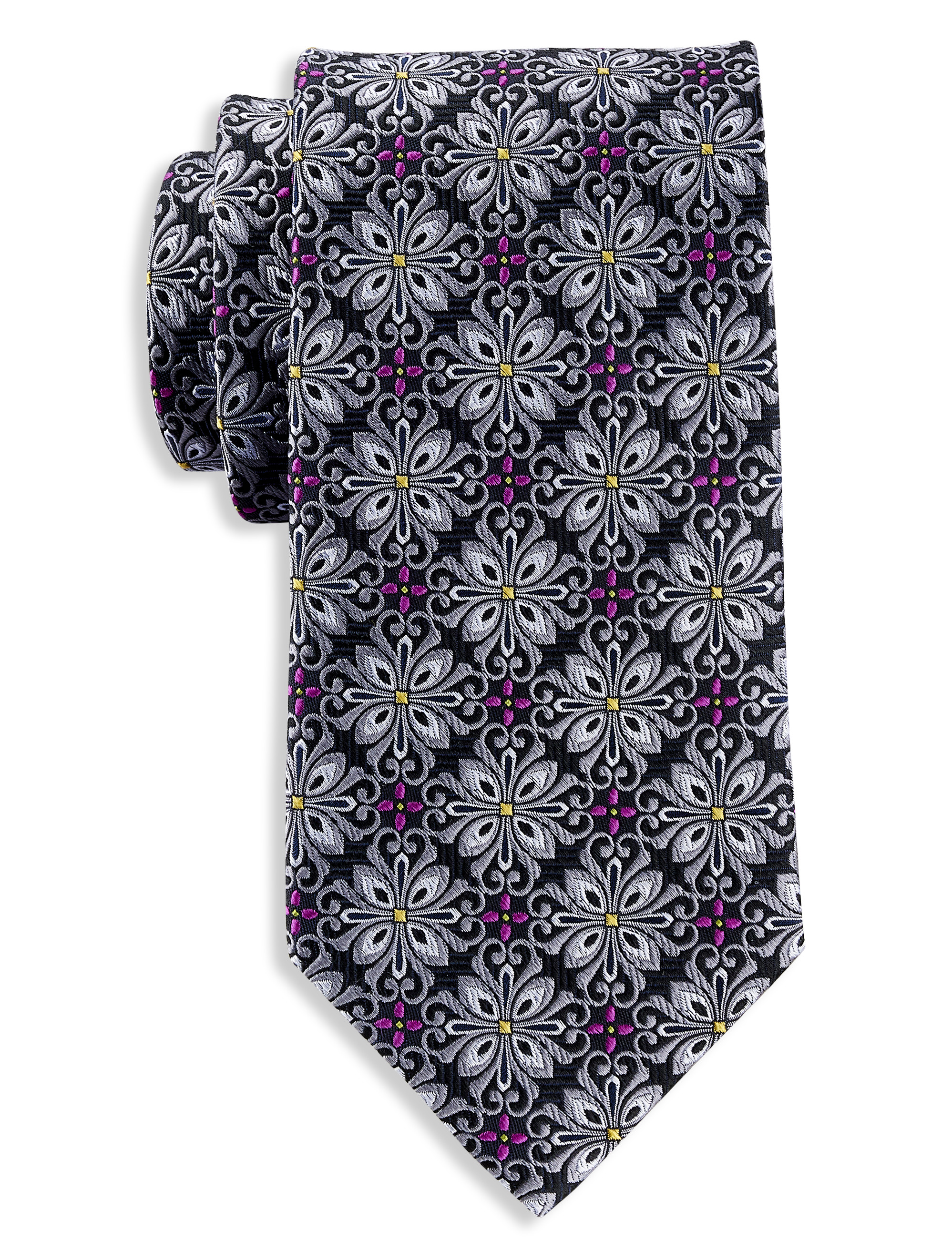 Oak Hill Premium Premium Bright Medallion Silk Tie | Hamilton Place