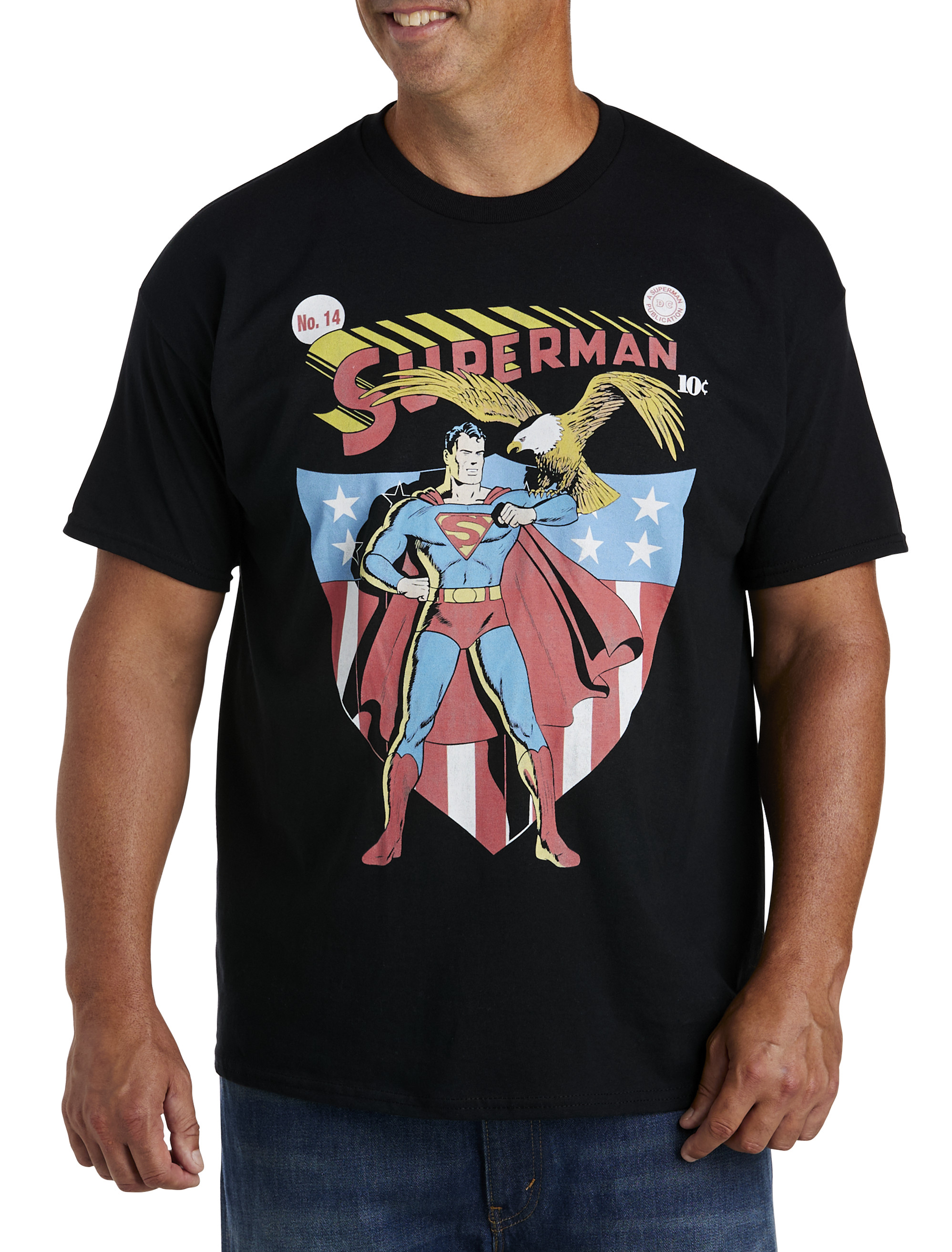 Big + Tall | True Nation Vintage-Inspired Superman Graphic Tee | DXL