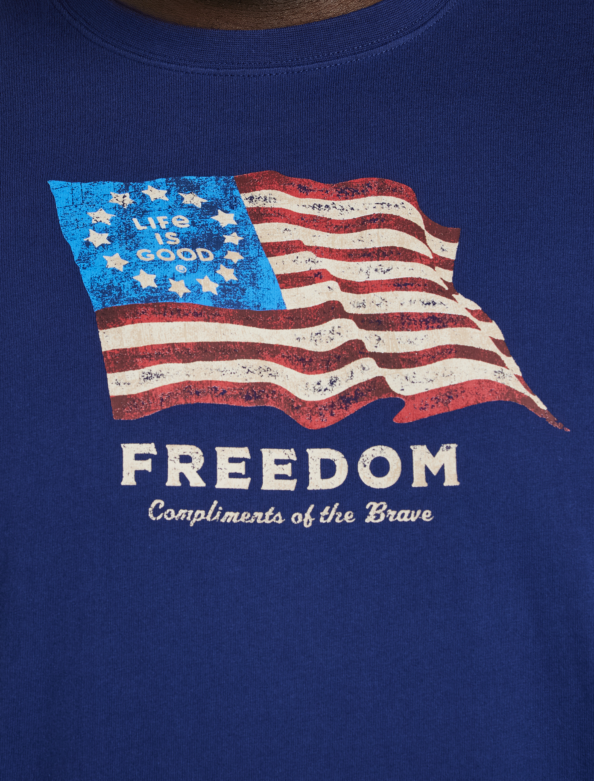 Big + Tall | Life is Good American Flag Graphic Tee | DXL