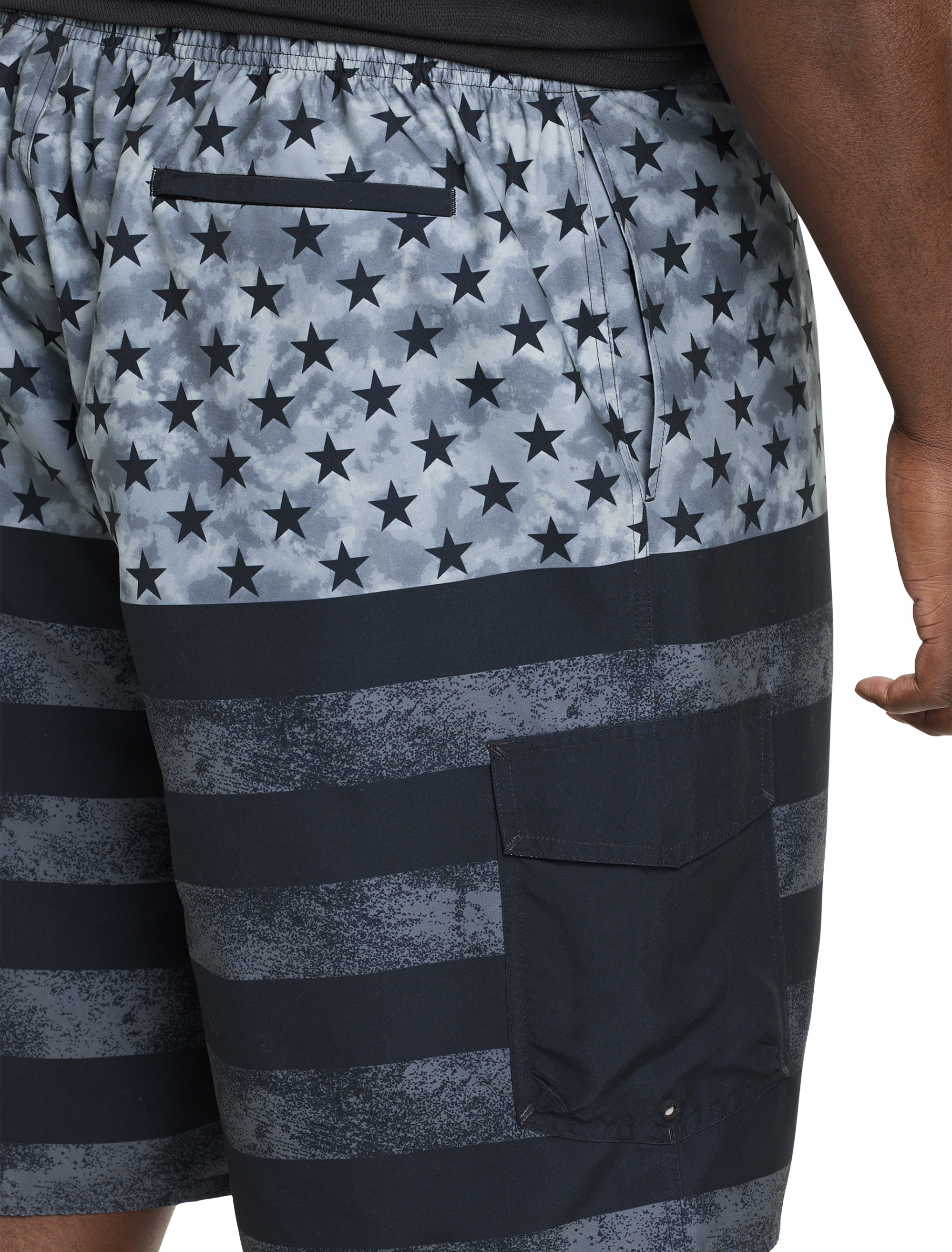 Big + Tall | Harbor Bay Patriotic Cargo Swim Trunks | DXL