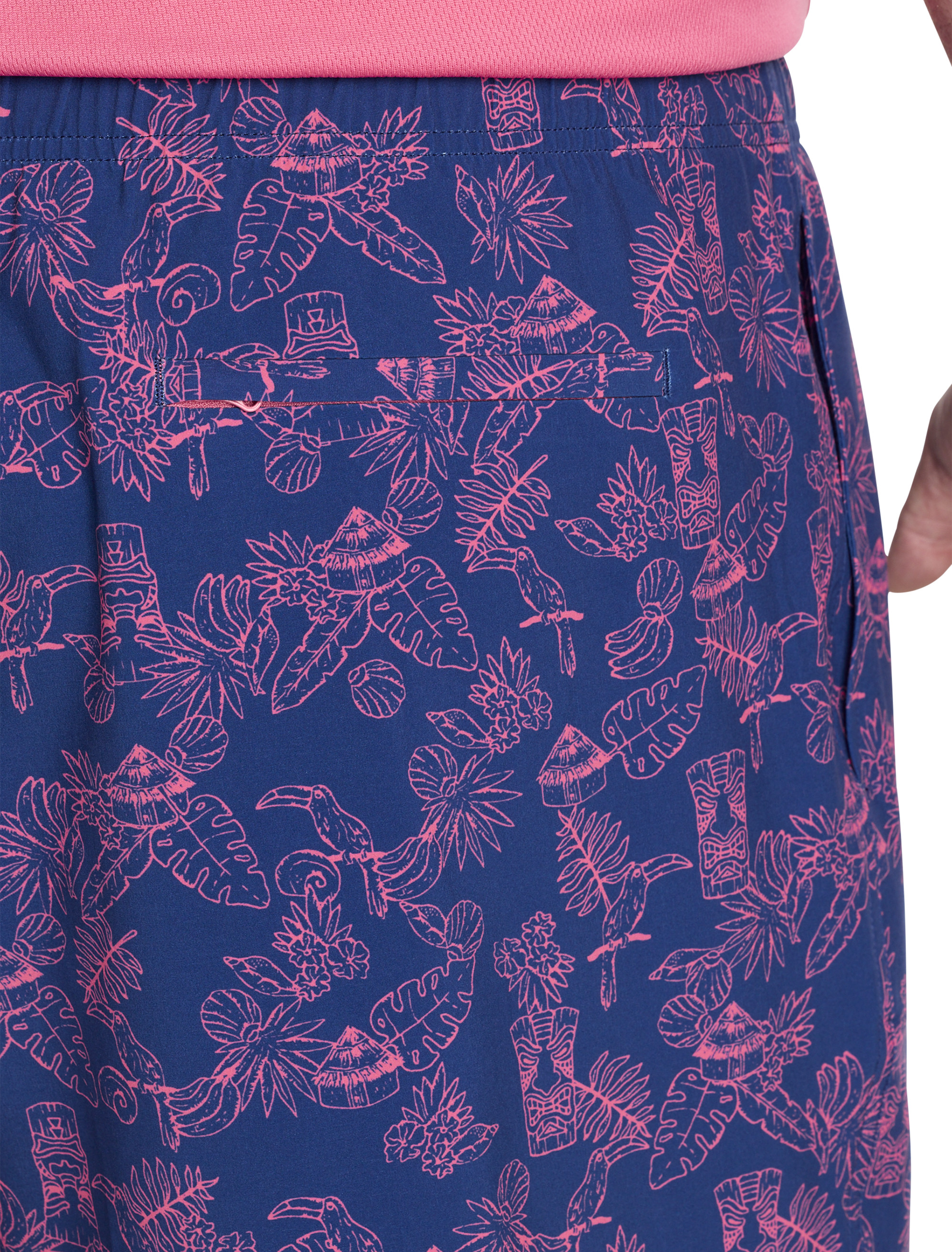 Big + Tall | True Nation Hawaiian Sketch Swim Trunks | DXL