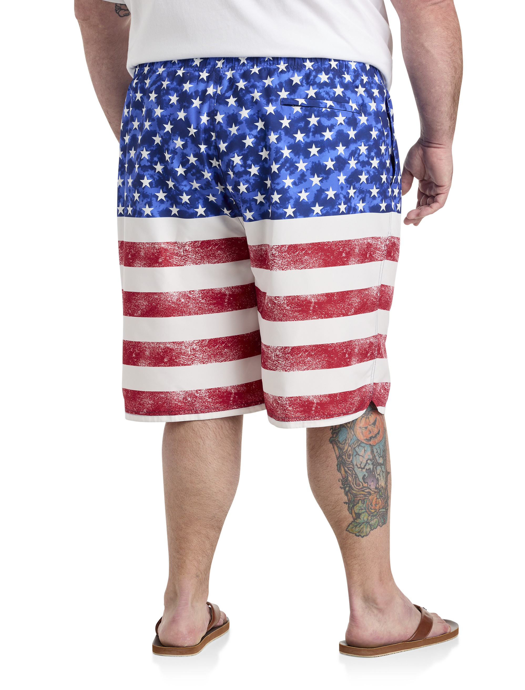 Big + Tall | Harbor Bay Patriotic Swim Trunks | DXL