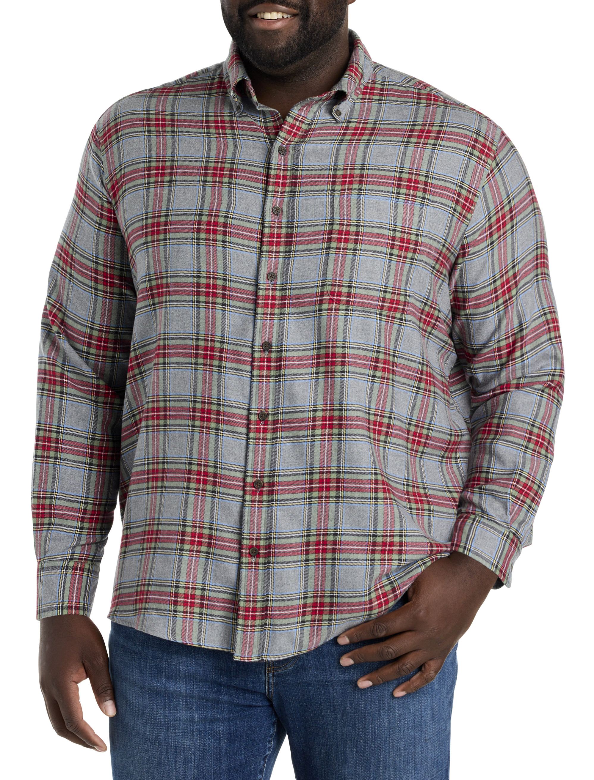 Big + Tall | Harbor Bay Plaid Flannel Sport Shirt | DXL
