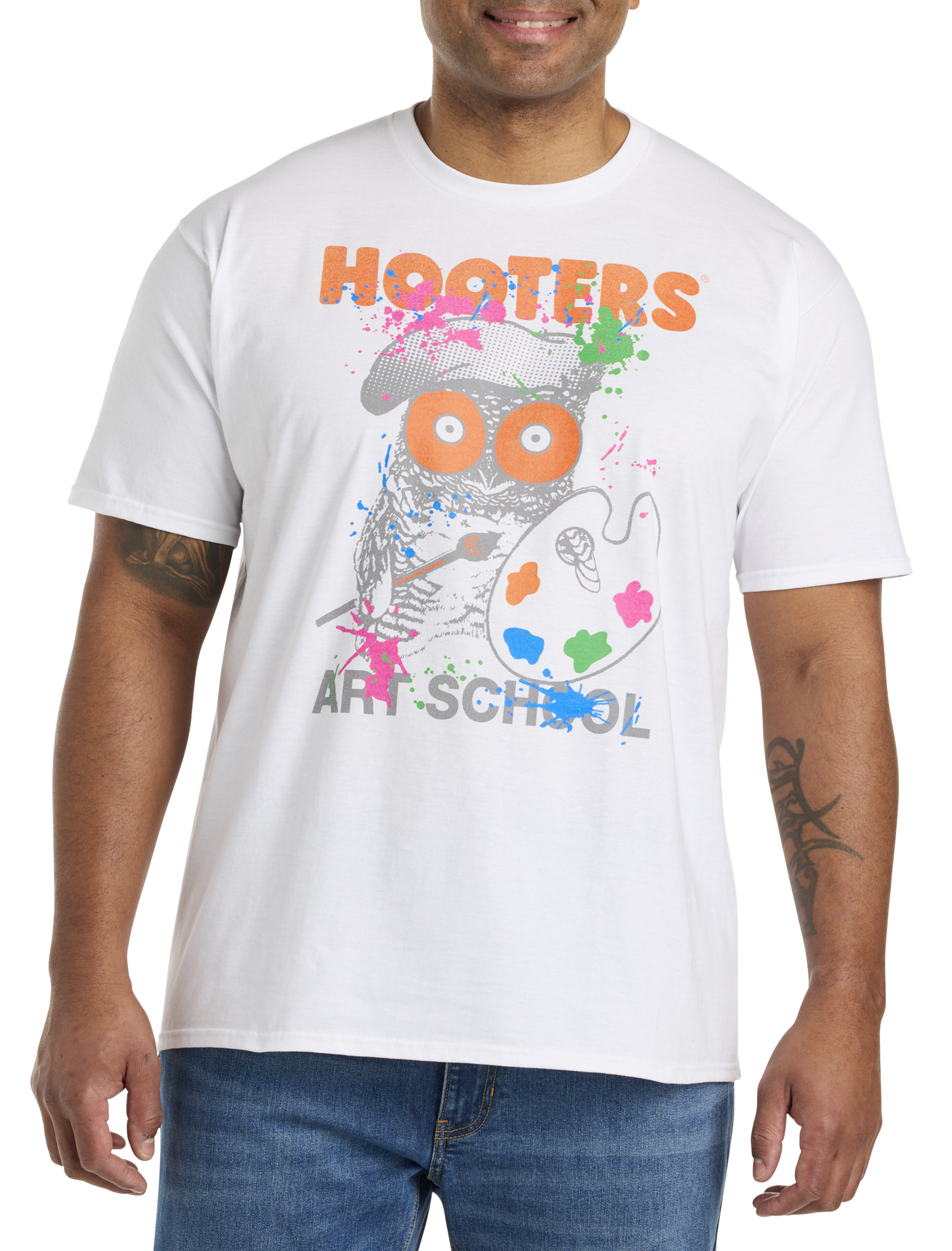 Big Tall True Nation Hooters Art School Graphic Tee Dxl