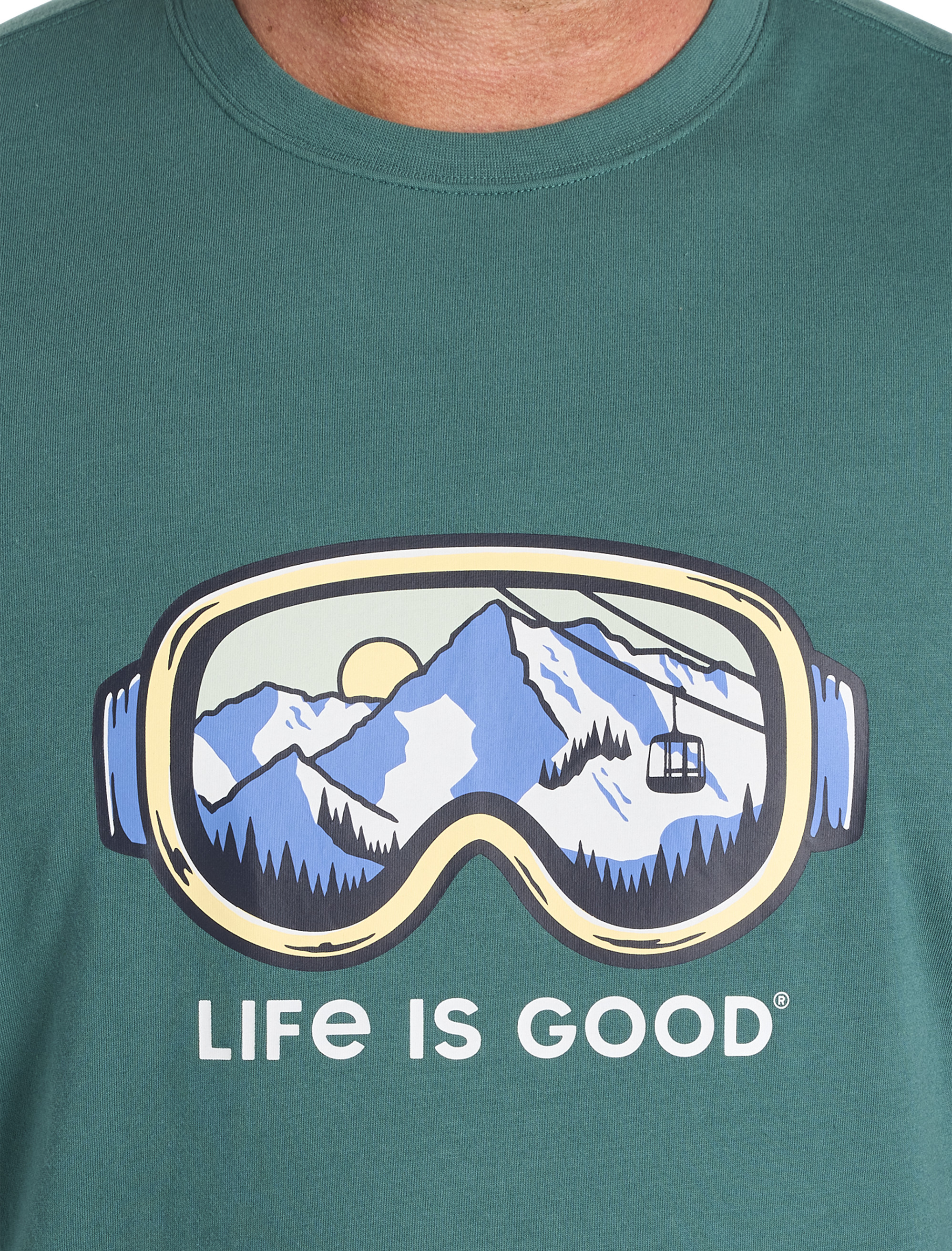 Big + Tall | Life is Good Ski Goggles Graphic Tee | DXL
