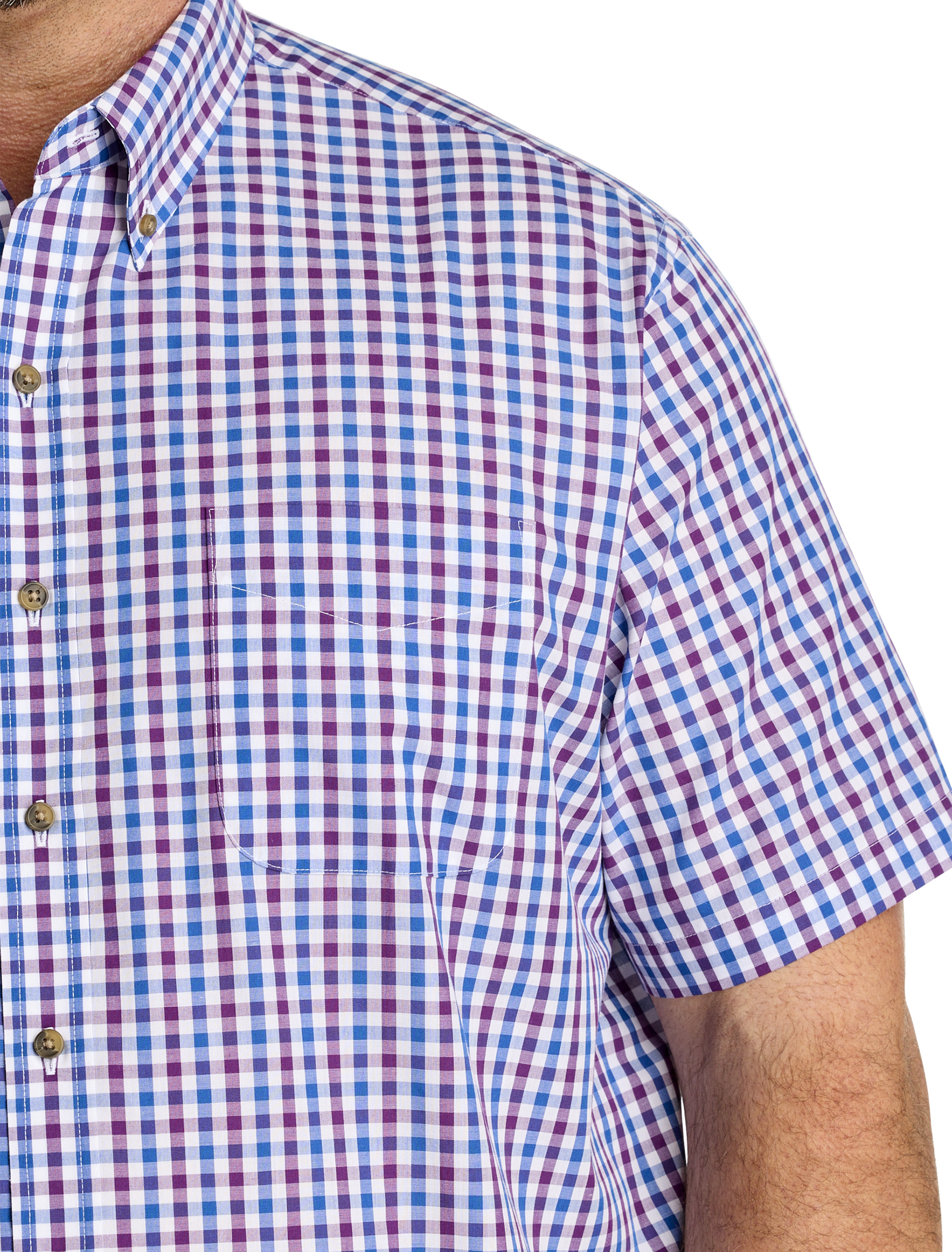 Big + Tall | Harbor Bay Easy-Care Check Sport Shirt | DXL