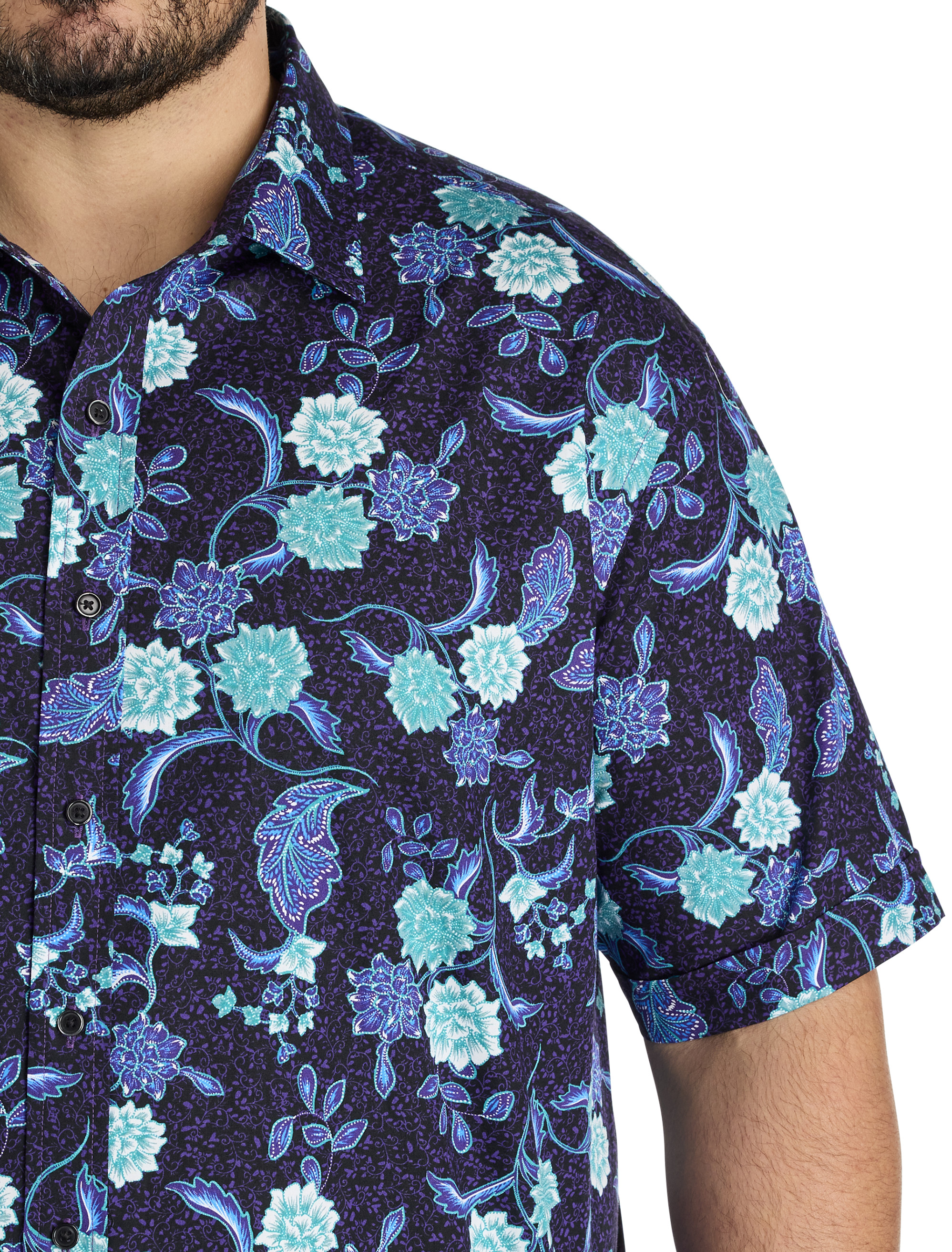 Big + Tall | Synrgy Paisley Floral Print Sport Shirt | DXL