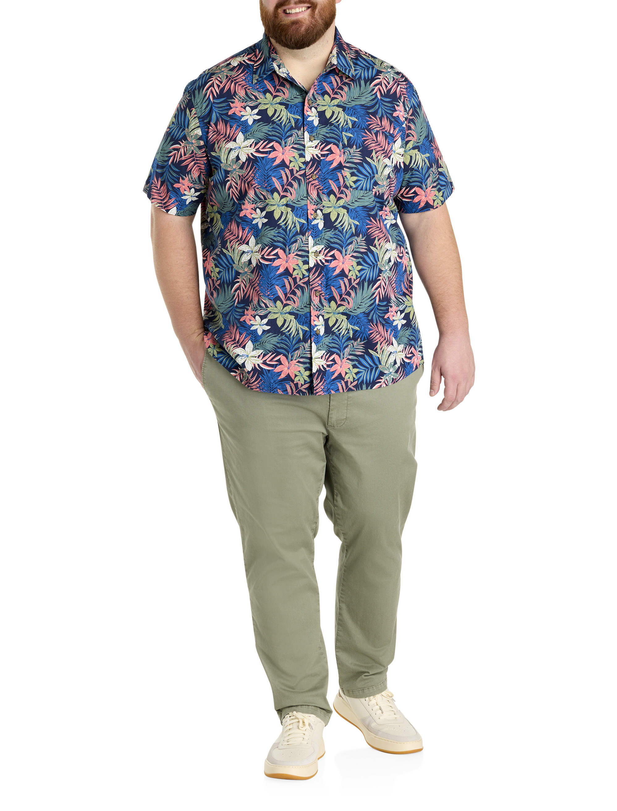 Big + Tall | Oak Hill Floral Print Sport Shirt | DXL
