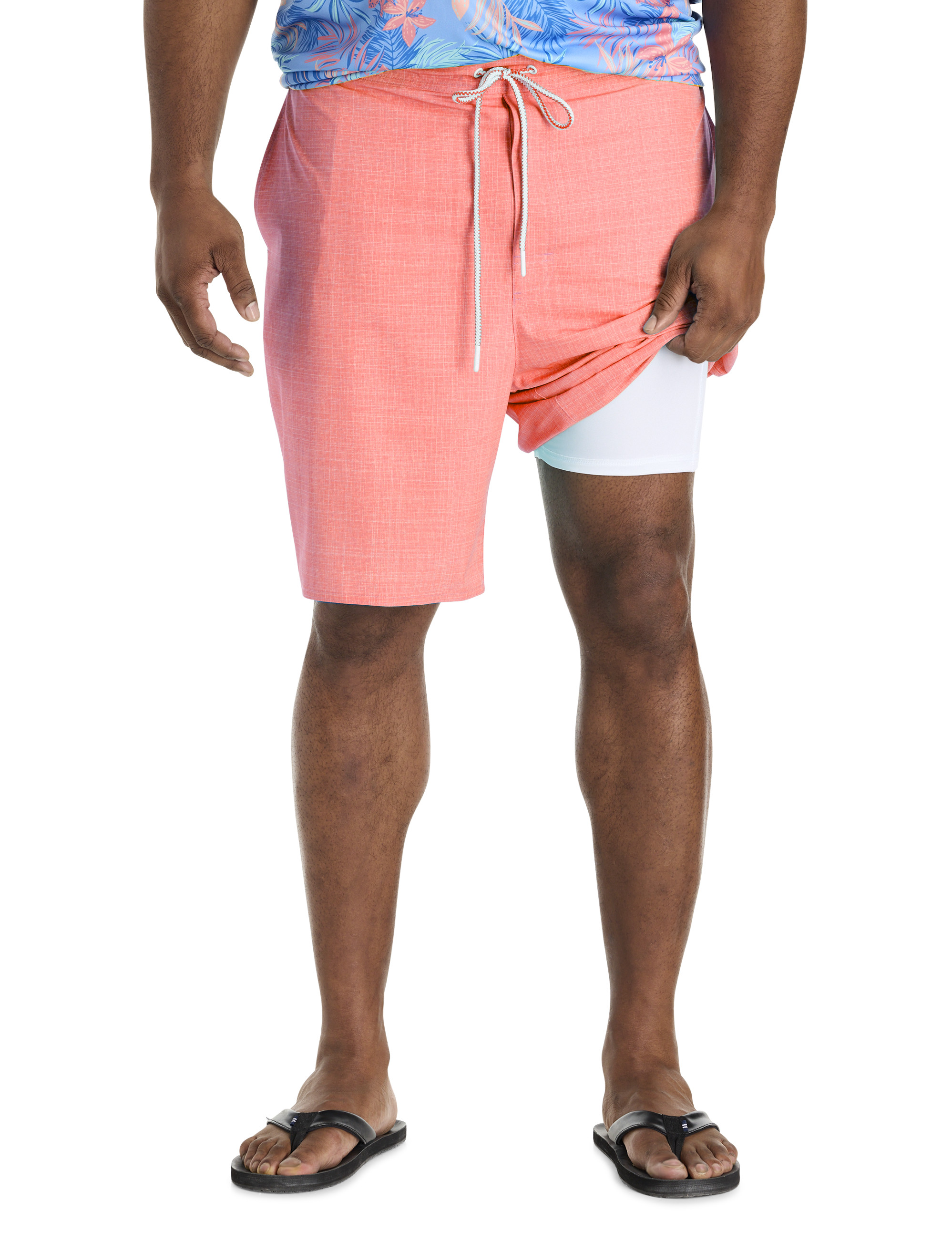 Big + Tall | Harbor Bay Crosshatched Swim Trunks | DXL