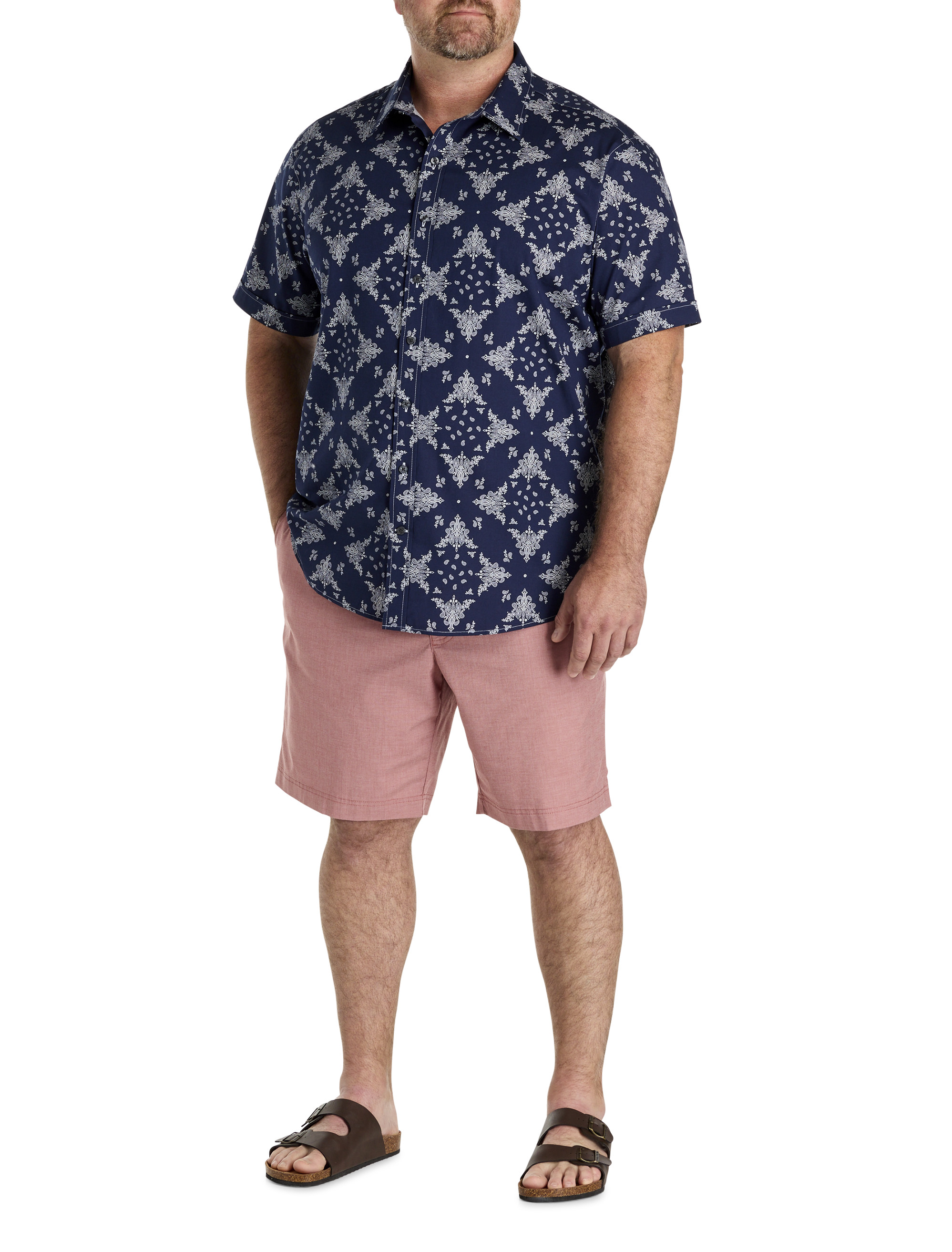 Big + Tall | Synrgy Bandana Print Sport Shirt | DXL