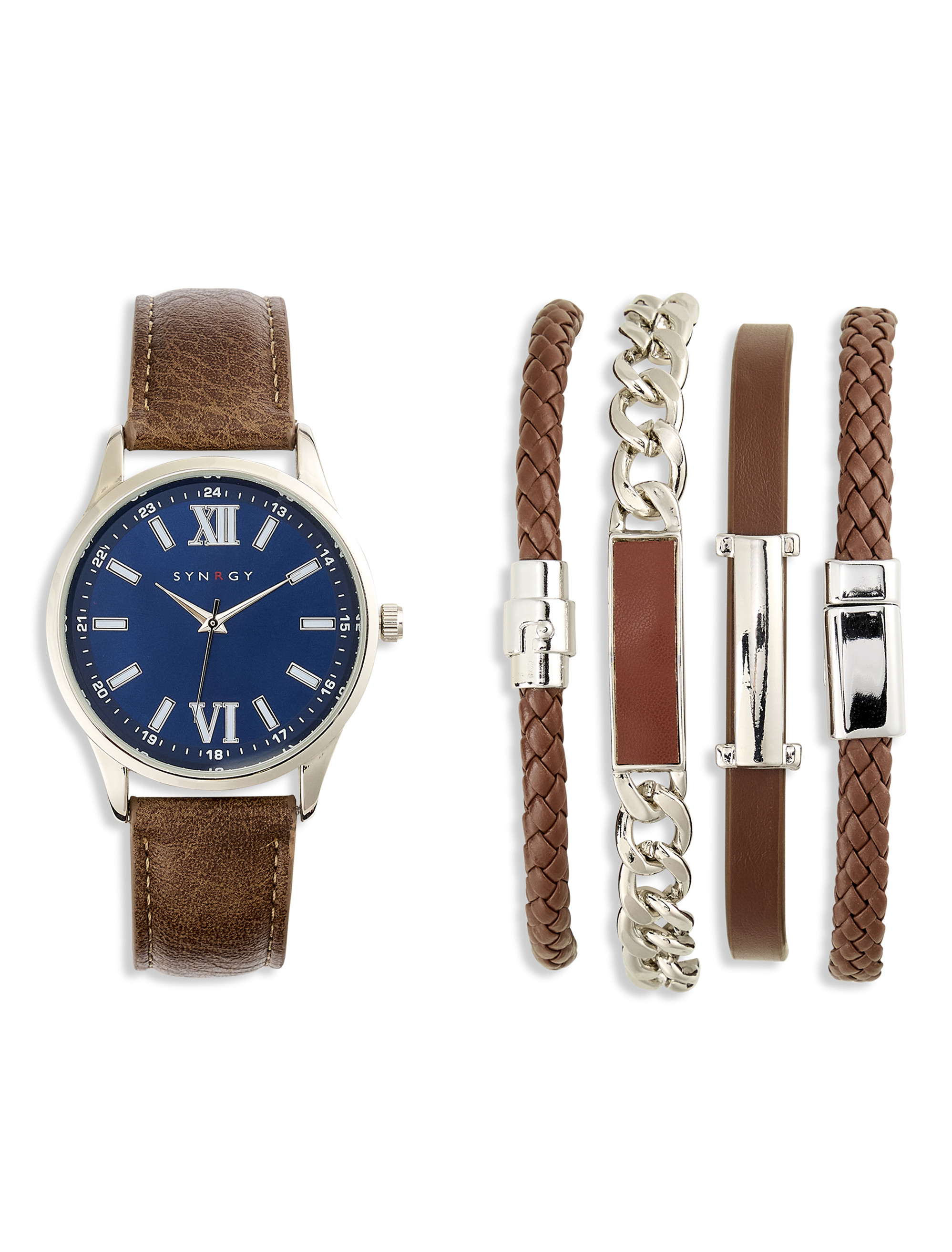 Big + Tall | Synrgy Strap Watch and Bracelet Set | DXL