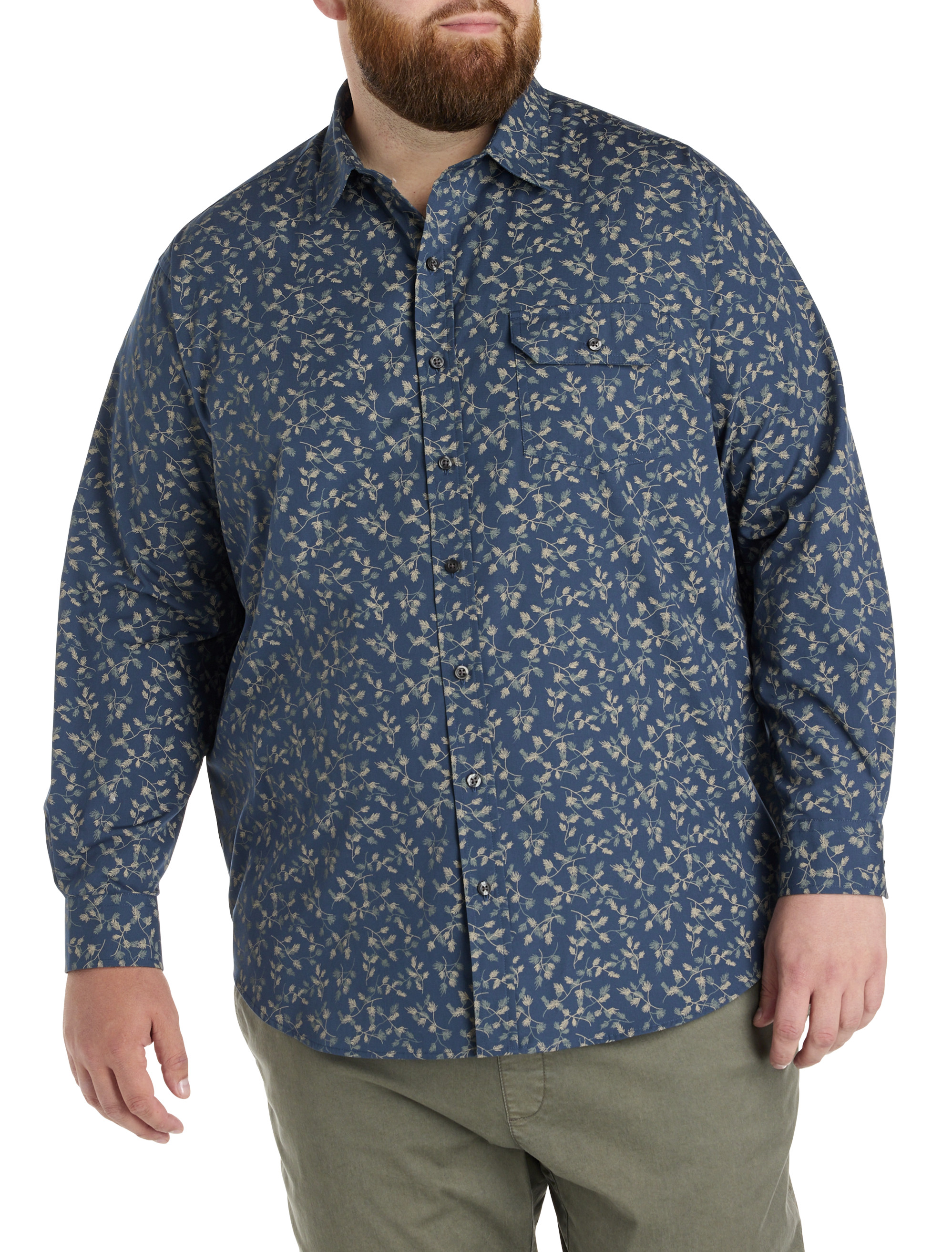 Big + Tall | True Nation Fern Print Sport Shirt | DXL
