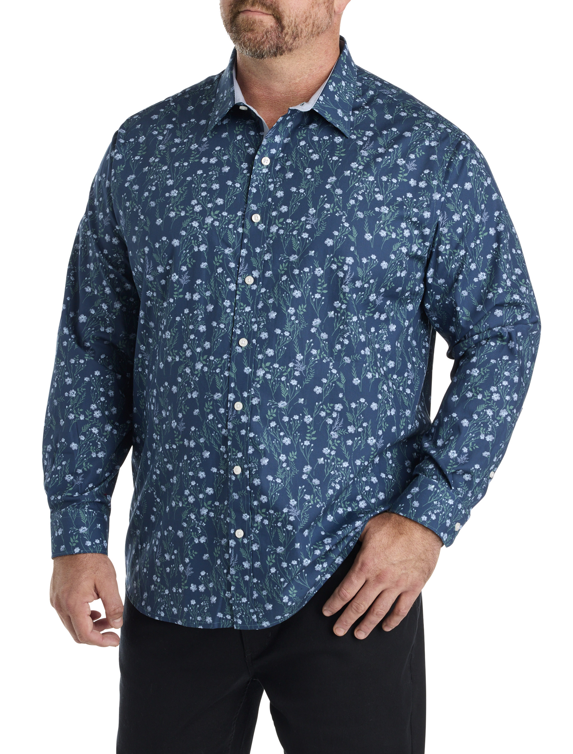 Big + Tall | Synrgy Floral Print Sport Shirt | DXL